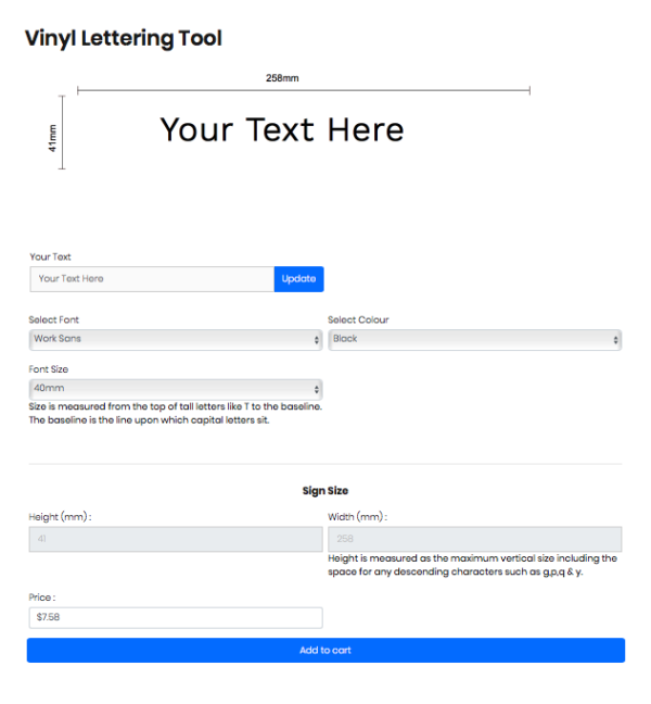 Quick lettering tool - SignsAndDecals.co.nz